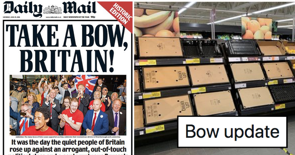 These Daily Mail headlines are a sorry Brexit story in two parts - The Poke