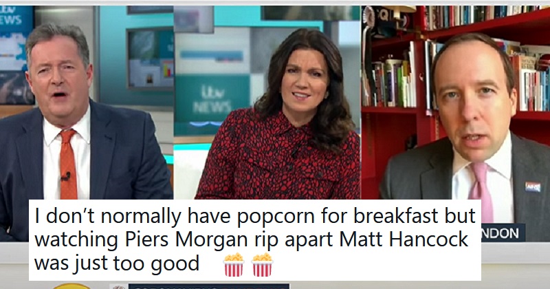 Piers Morgan skewering Matt Hancock for his pandemic performance is ...