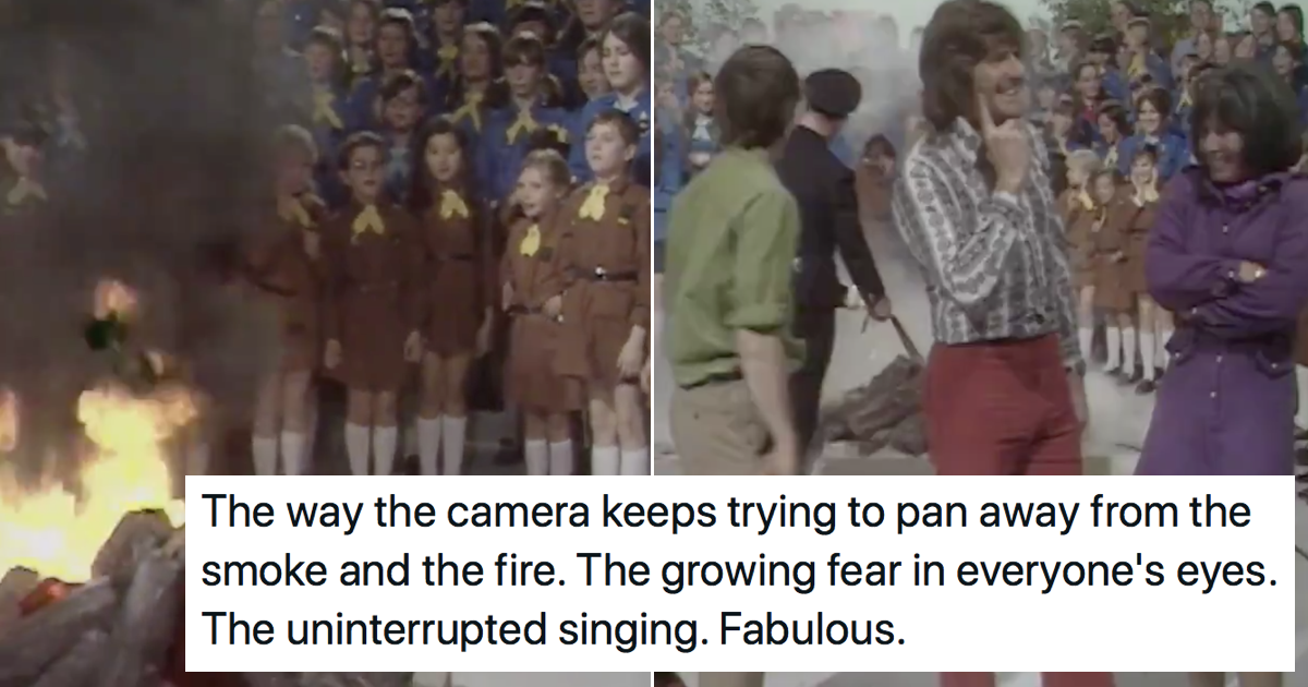 This old clip of Blue Peter catching fire puts the comedy elephant in ...