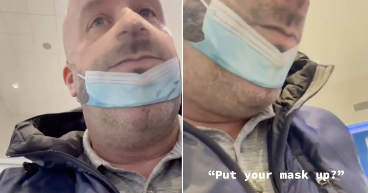 This man told to wear his mask properly has an unexpected plot twist ...
