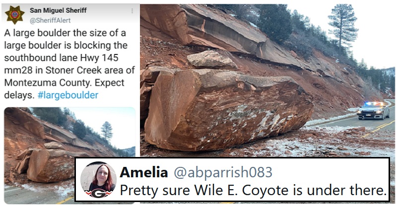 "A large boulder the size of a large boulder" is the follow-up we've ...