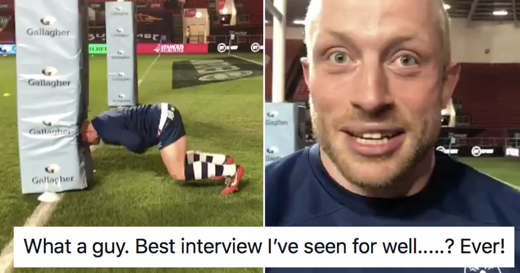 This rugby player's hilarious pre-match interview went viral because it ...