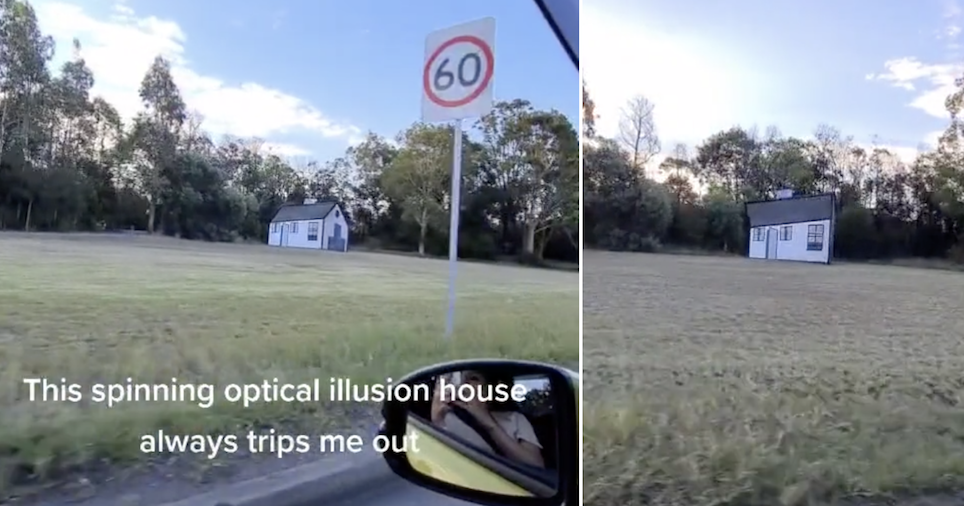 This 'spinning' optical illusion house has just gone viral and it's a ...