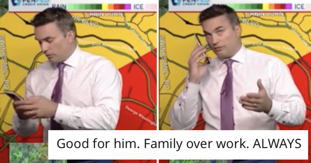 Weather guy interrupts his own forecast to warn his kids about a ...