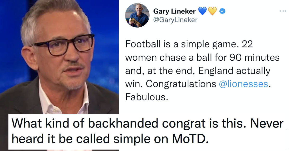 Gary Lineker made a joke congratulating the Lionesses and so many ...