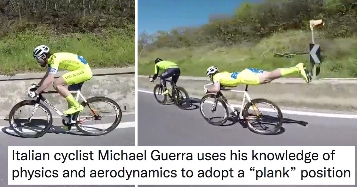 This cyclist's 'special move' to overtake his competitors is a properly ...