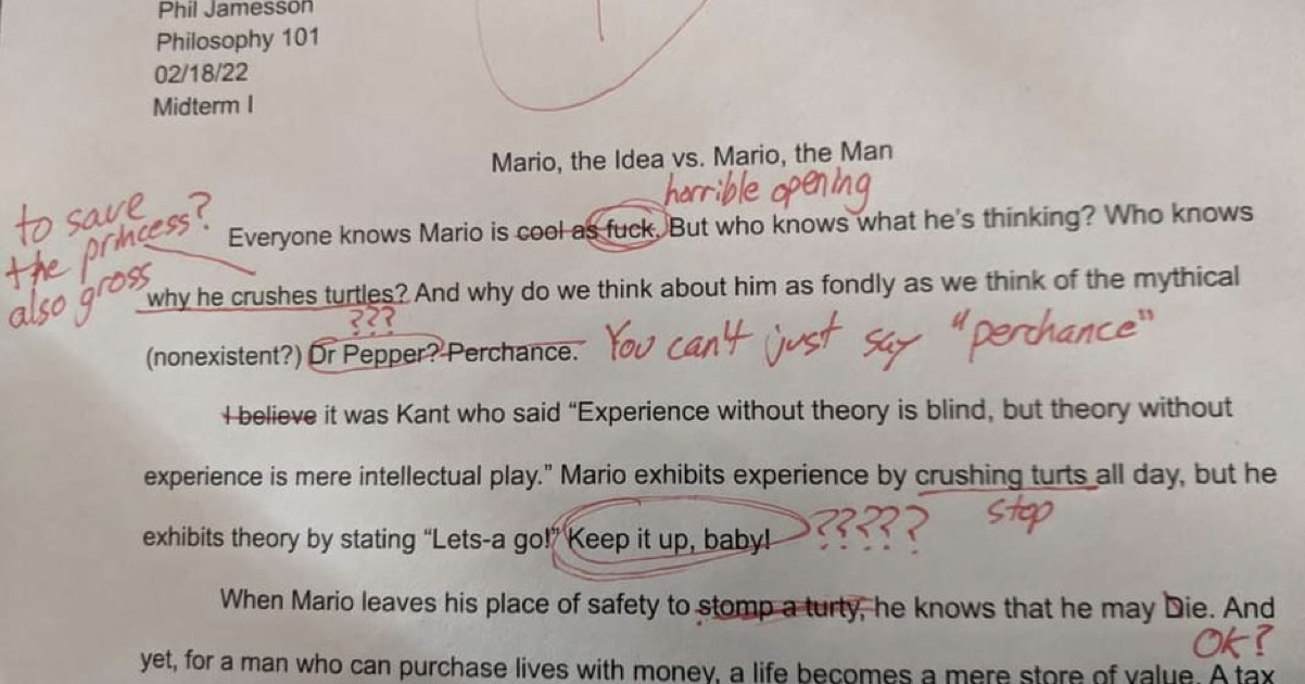 Never have we been so keen to read the rest of an essay - The Poke