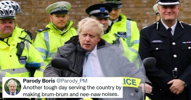 Boris Johnson's Cosplay Bucket List Tour - police edition - The Poke