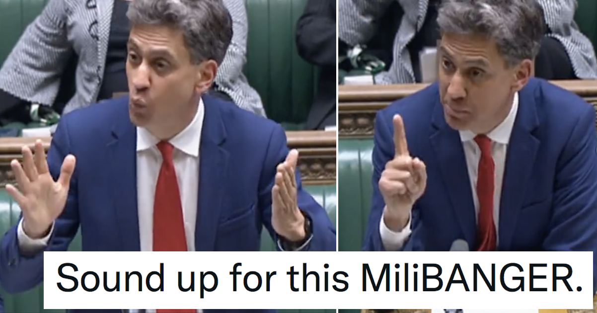 Ed Miliband's hilarious takedown of Liz Truss's 'frack me or sack me ...