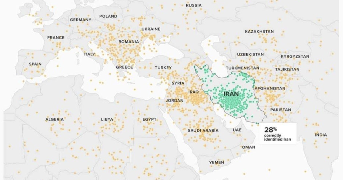 Americans were asked to pinpoint Iran on a map and it's even worse than ...