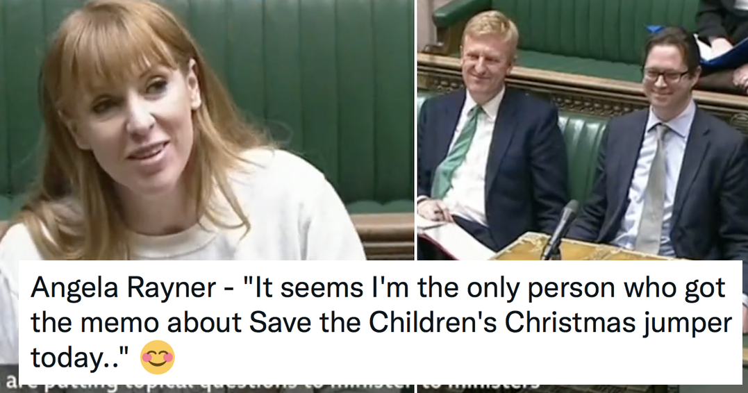 Angela Rayner finding out no-one else wore a Christmas jumper is the ...