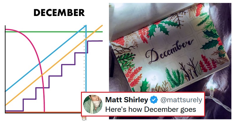 Matt Shirley has hilariously captured the essence of December in one ...