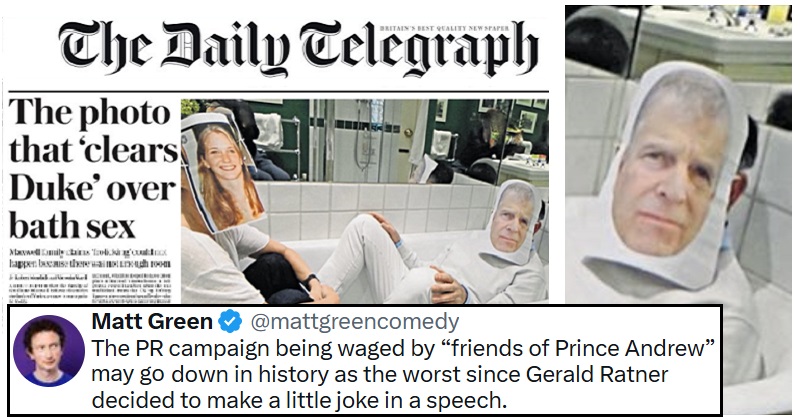 Whoever dreamt up this photo to clear Prince Andrew's name - what were ...
