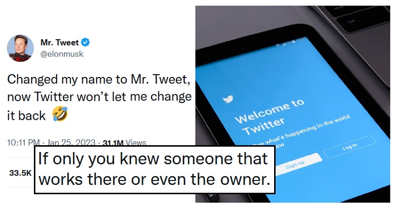 Elon Musk's Twitter name is stuck as 'Mr Tweet' and these 12 responses ...