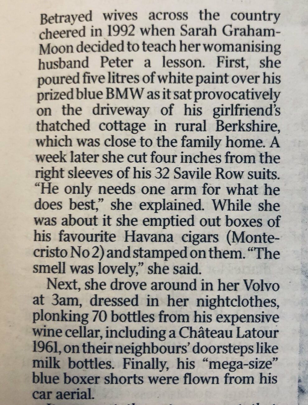 You surely won't read a more entertaining start to an obituary than ...