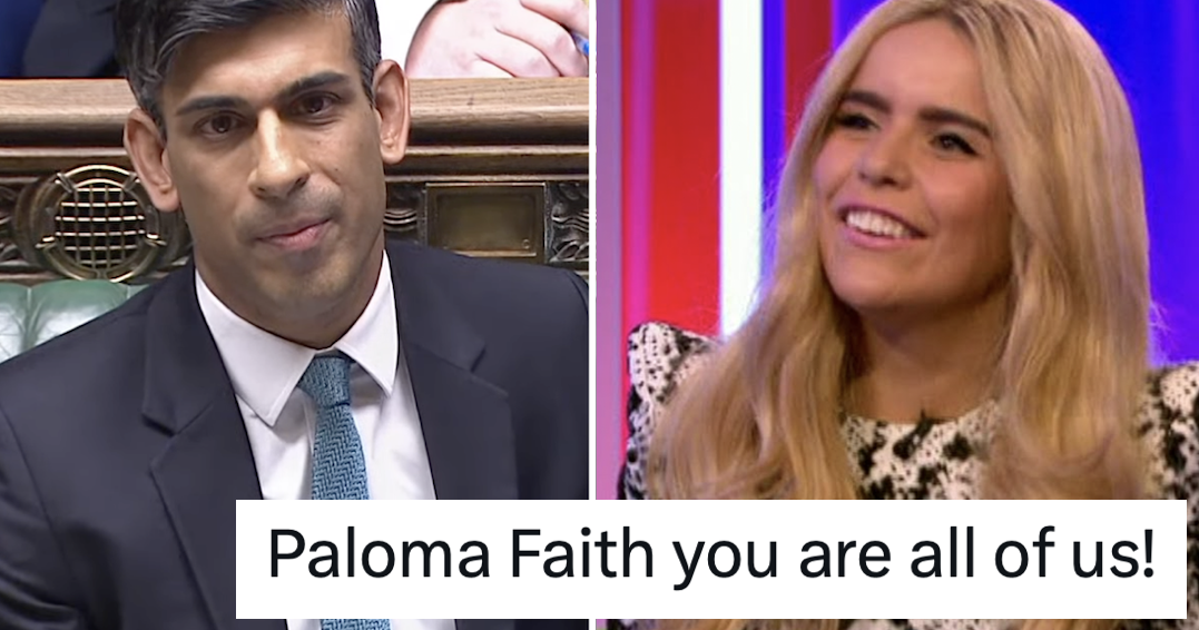 Paloma Faith's one-word response to Rishi Sunak is the most succinct ...