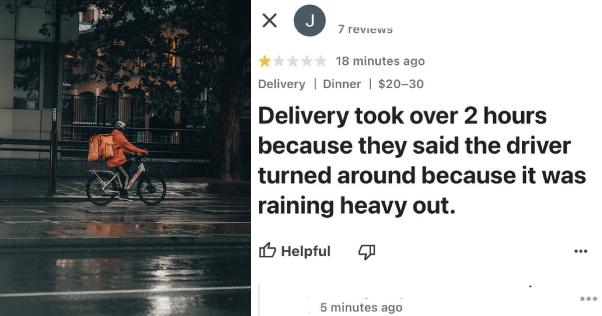This outrageous 1-star food delivery complaint got just the response it ...