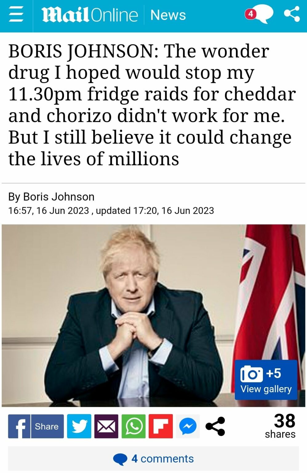 Boris Johnson has written his first Daily Mail column and the reviews ...