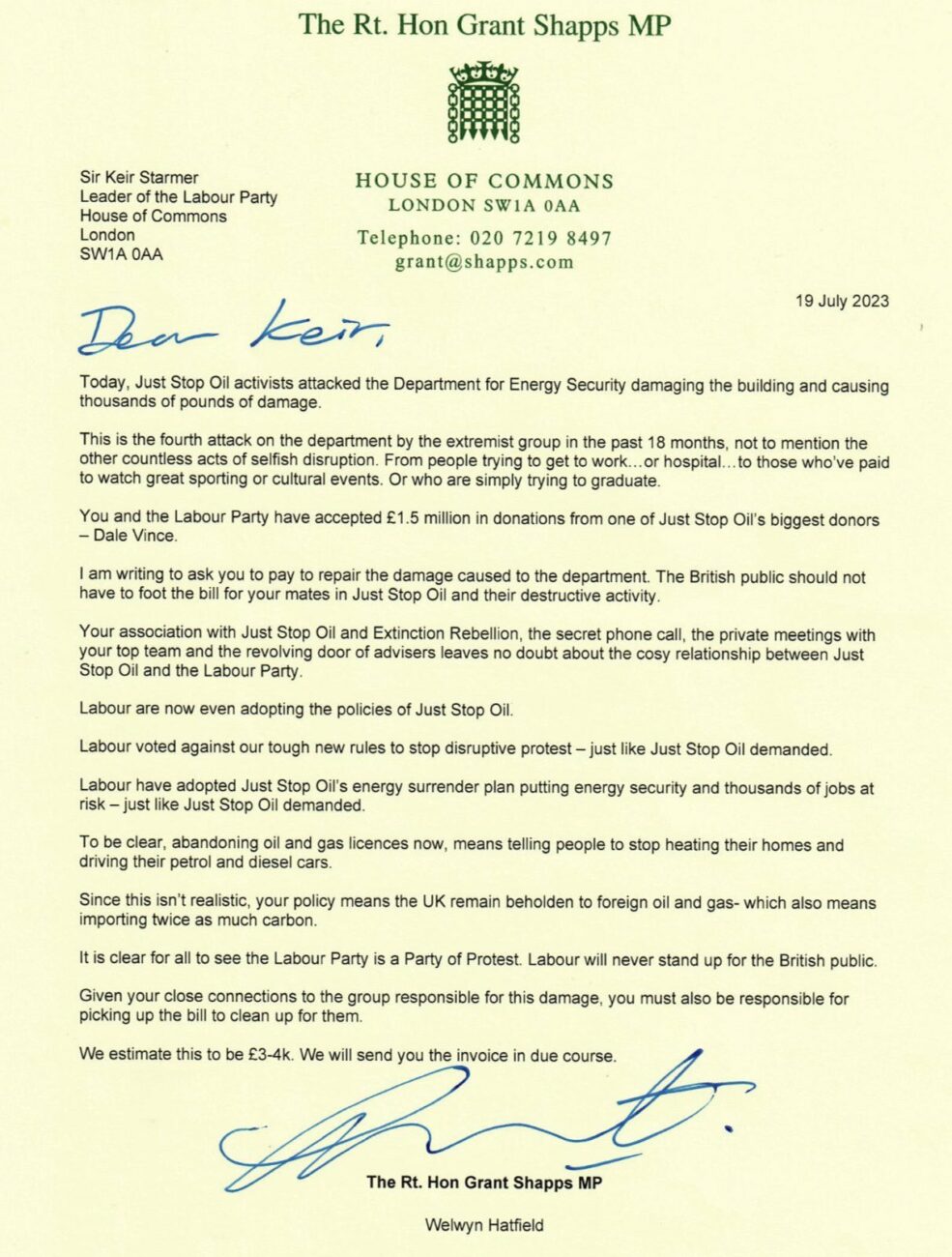 Adam Kay had the very best response to Grant Shapps 'billing' Keir ...