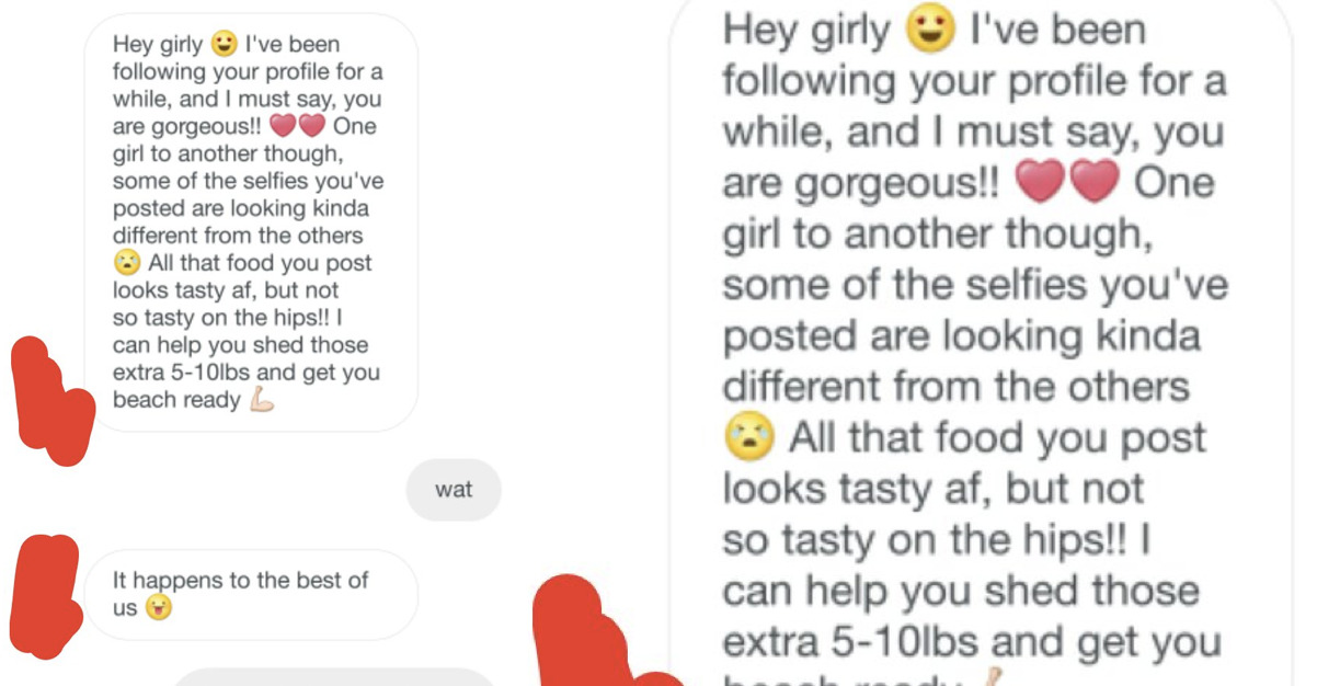 This outrageous body shamer was given a taste of their own medicine and ...