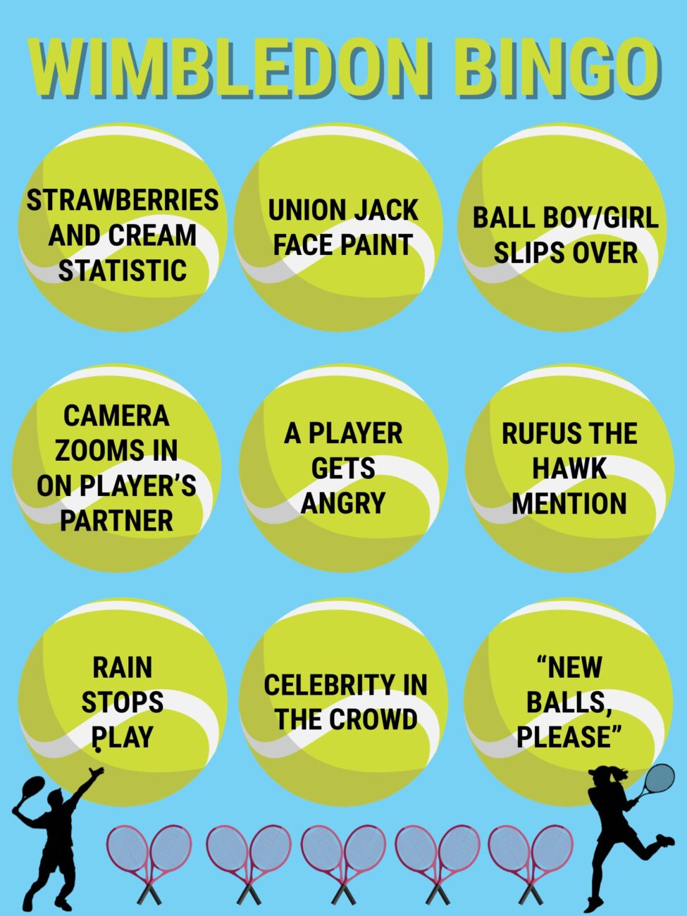 See if you can get a grand slam on our Wimbledon bingo card - The Poke