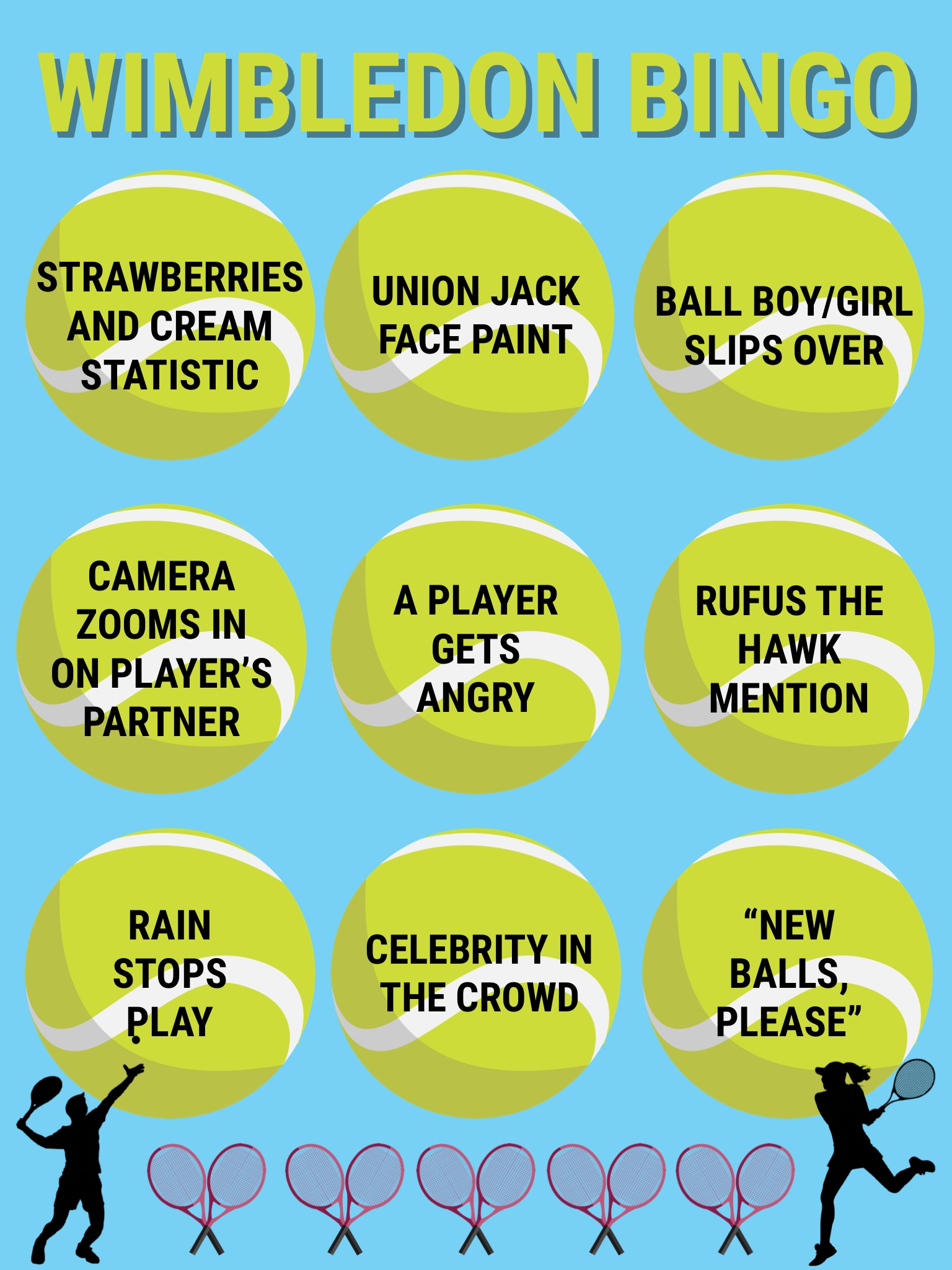 See if you can get a grand slam on our Wimbledon bingo card - The Poke