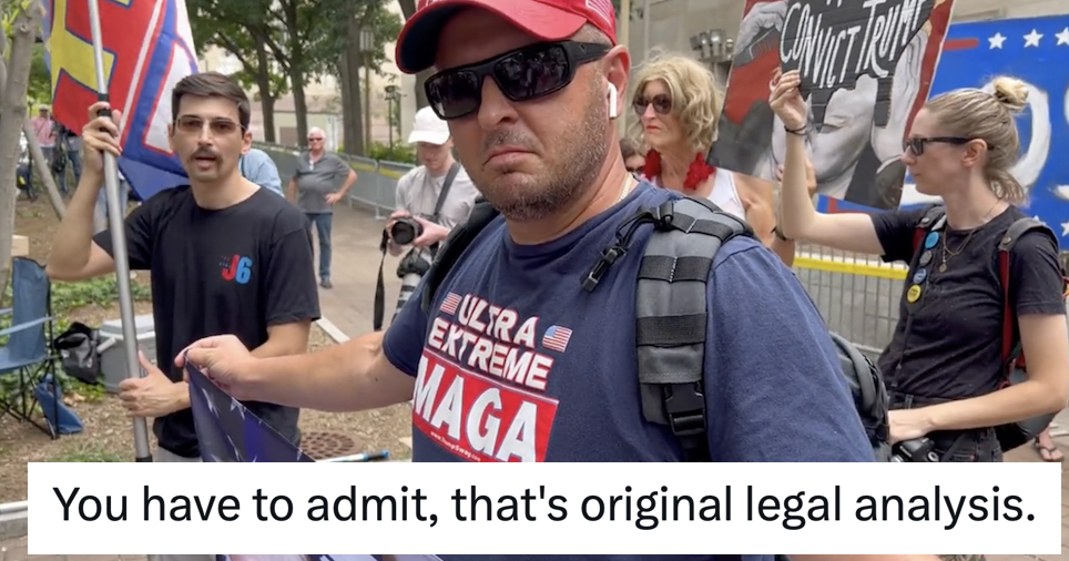 This MAGA fan's defence of Donald Trump isn't quite the slam-dunk he ...