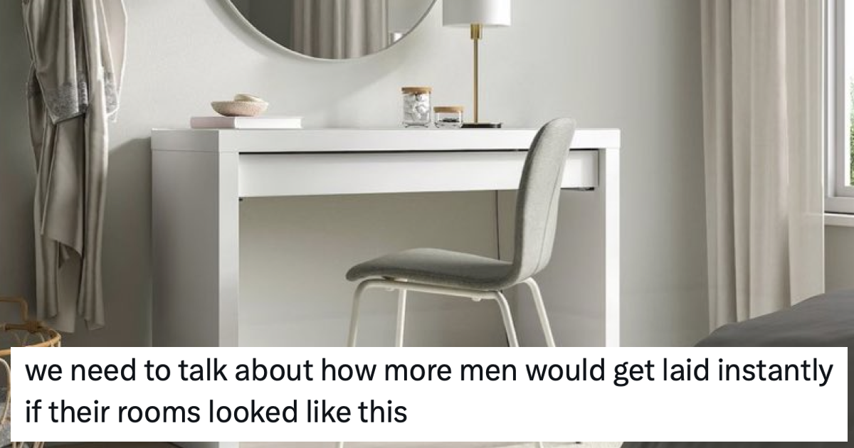 The response to this person's sex tip for men's bedrooms had us in ...