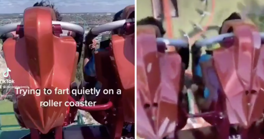 The fart at the top of this roller coaster was already funny, but the ...