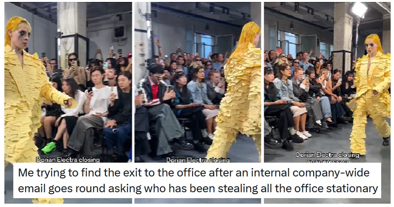 People have been sharing a few notes about this singer's speedy catwalk ...
