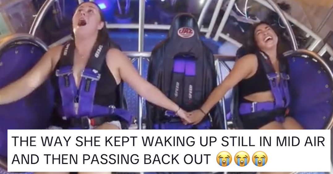 This woman's sister really didn't like the slingshot ride and it's the ...