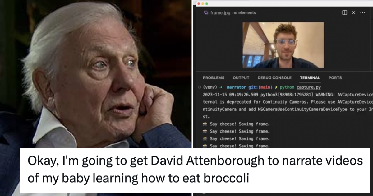 Someone has programmed an AI David Attenborough to narrate their life ...