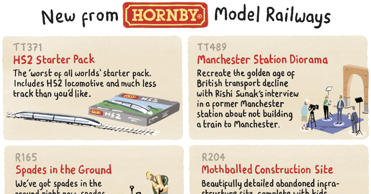 This poster for the 'HS2: model railway edition' is absolutely first ...
