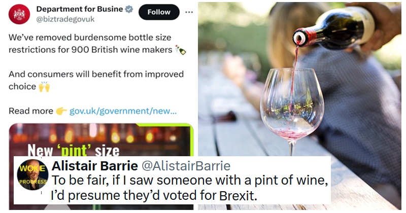 Brexit benefit latest - the UK introduces pint bottles of wine, just ...