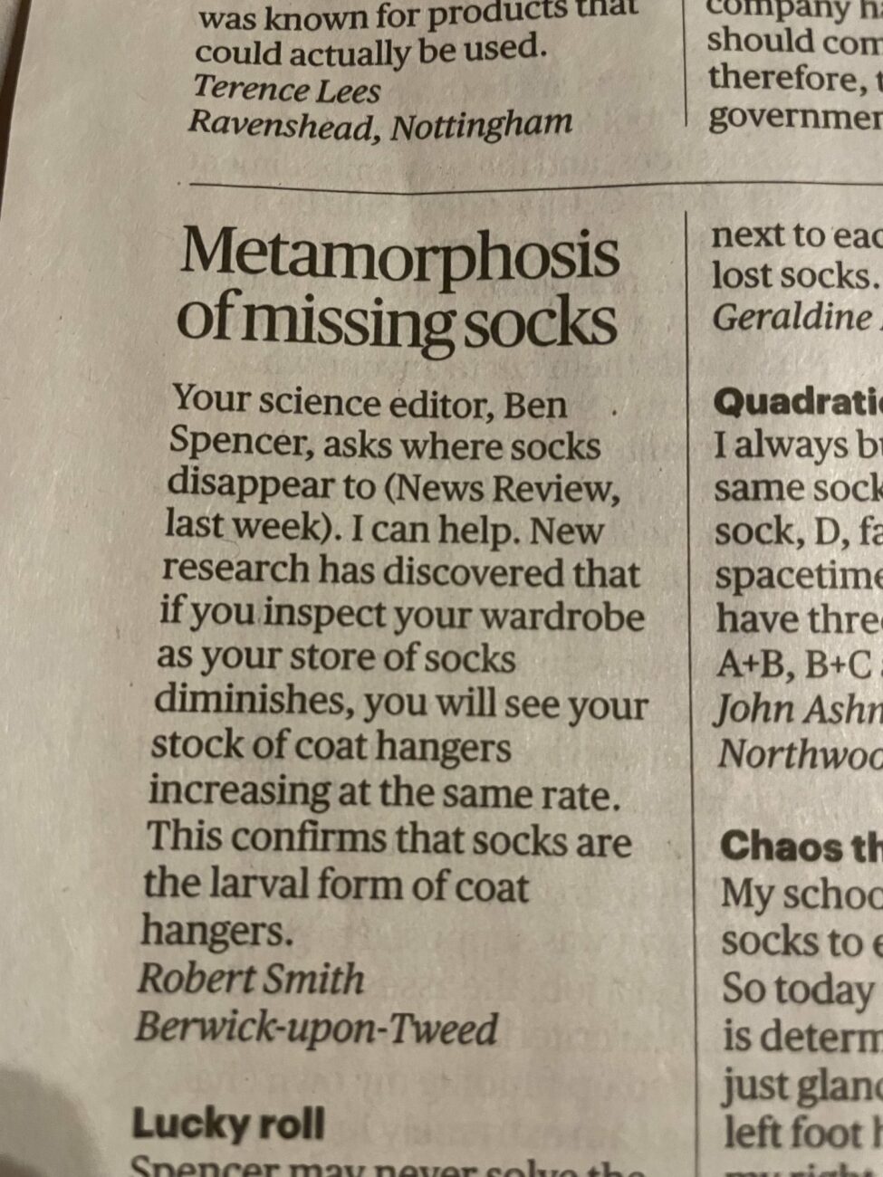 Newspaper letter of the day - The Poke