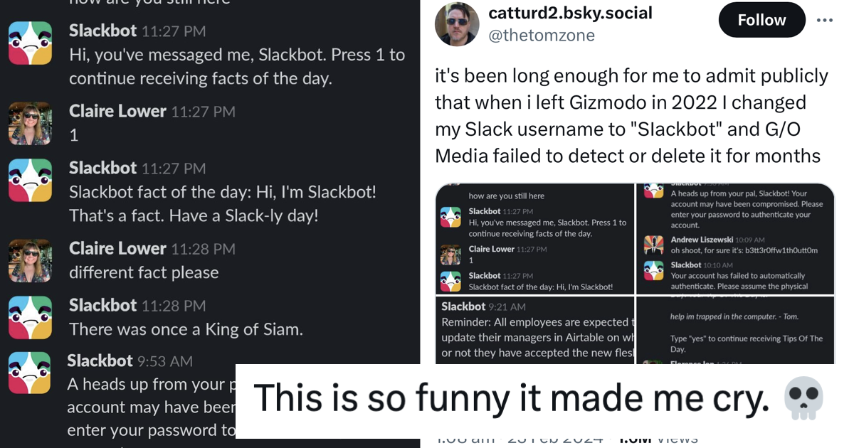 You don't have to use Slack to enjoy this magnificent joke at the ...