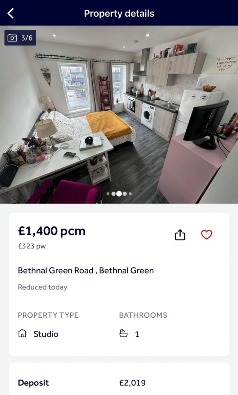 The creative description of this tiny flat is peak r/SpottedOnRightMove ...