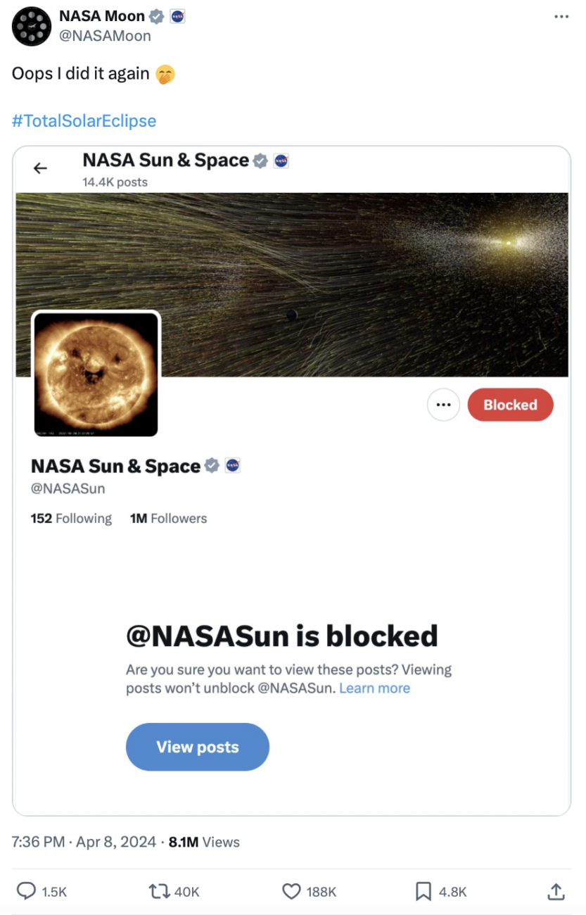 Nasa went into orbit with its fabulous eclipse joke that put all the ...