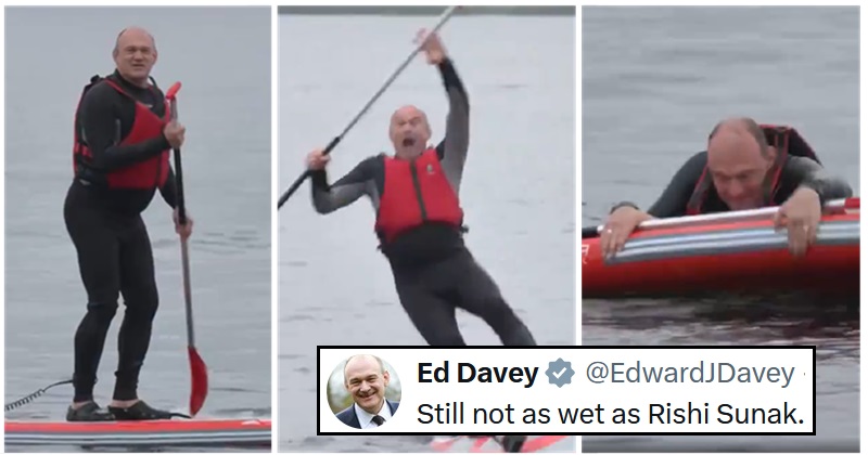 Ed Davey really took the plunge to highlight the pollution of the UK's ...