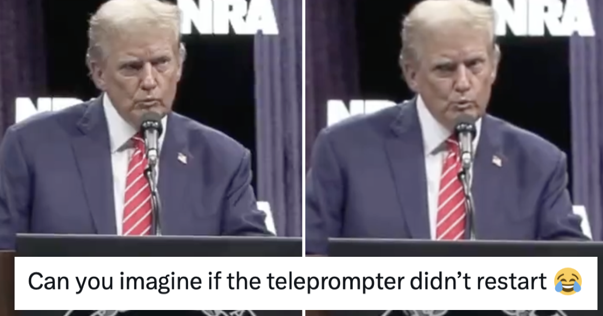 Either Donald Trump's teleprompter broke or he was pausing for dramatic ...