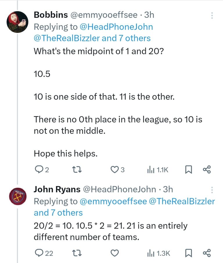 These football fans arguing what 'top half' means is a great example of ...