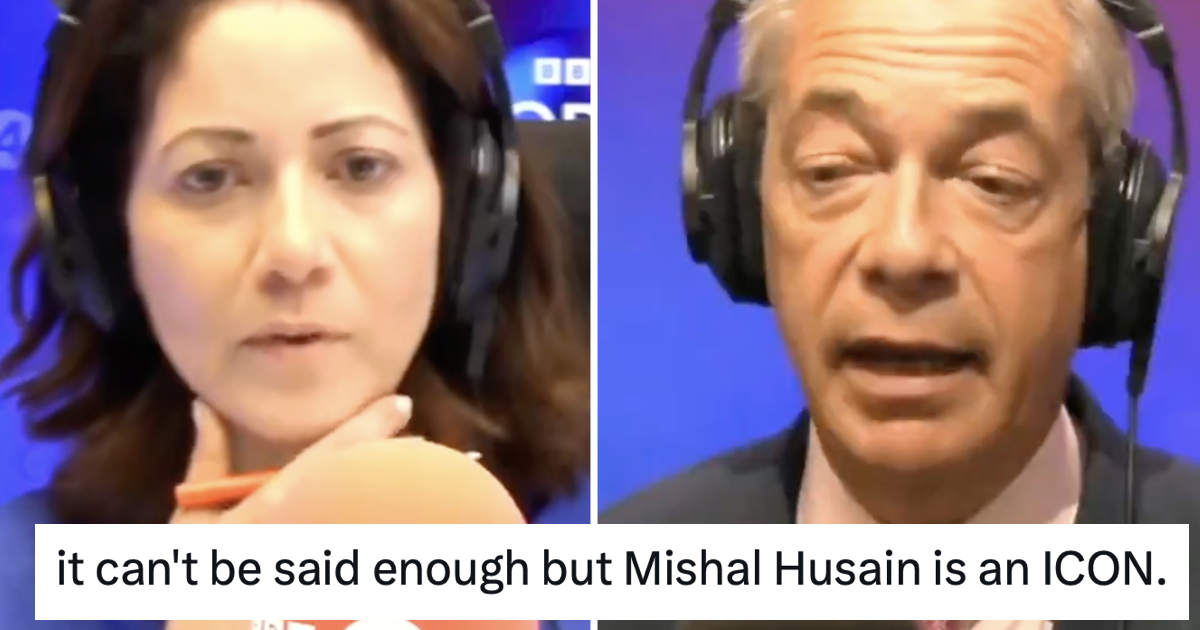 Mishal Husain magnificently owning Nigel Farage is a supremely ...