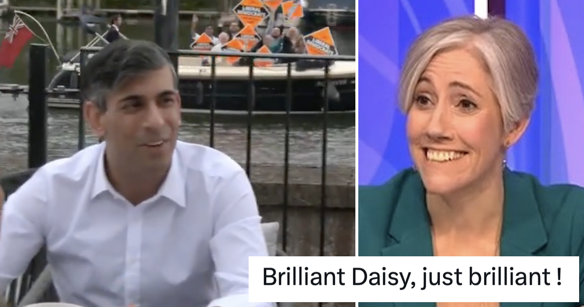 Rishi Sunak hit back at the Lib Dems who photobombed him and their A++ ...