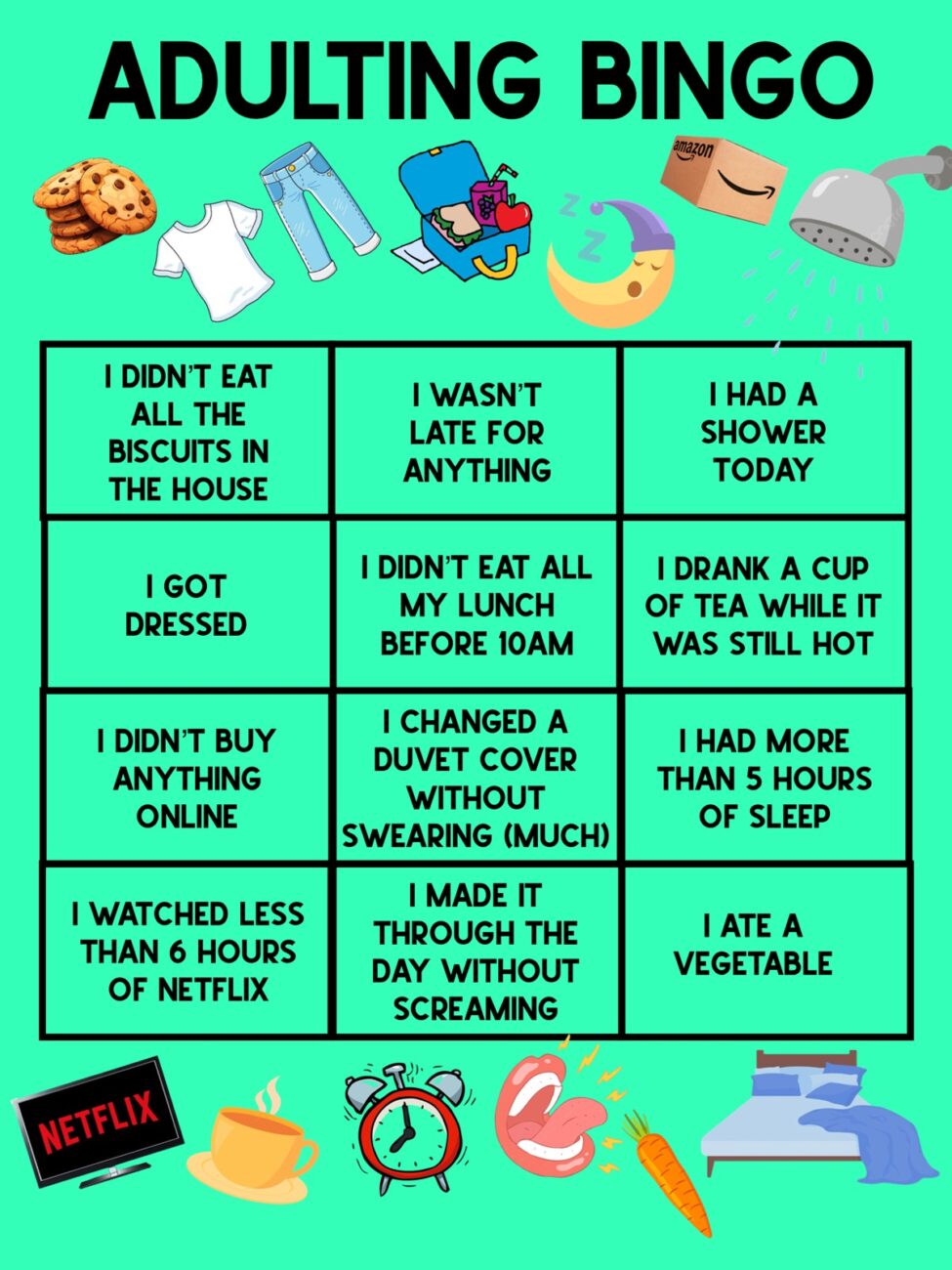 How's your adulting game? See how many goals you can cross off our ...