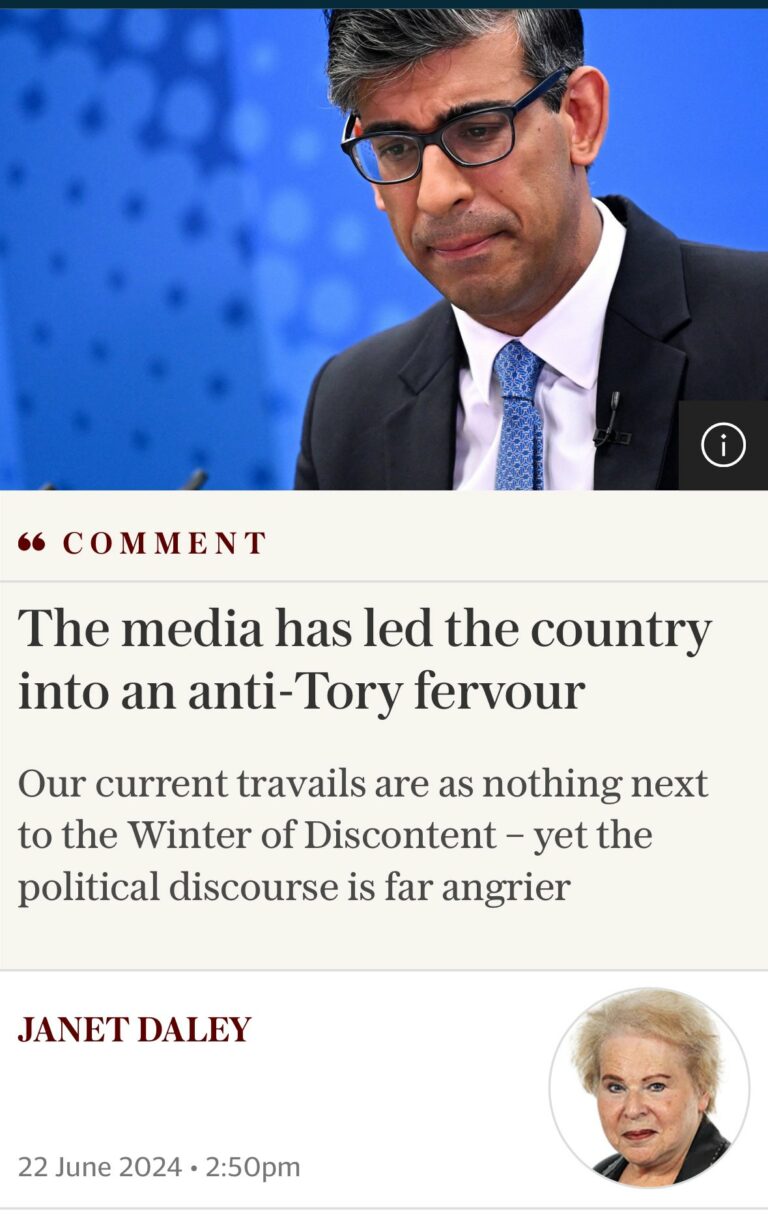 The Telegraph's getting hilariously unhinged about the election and ...