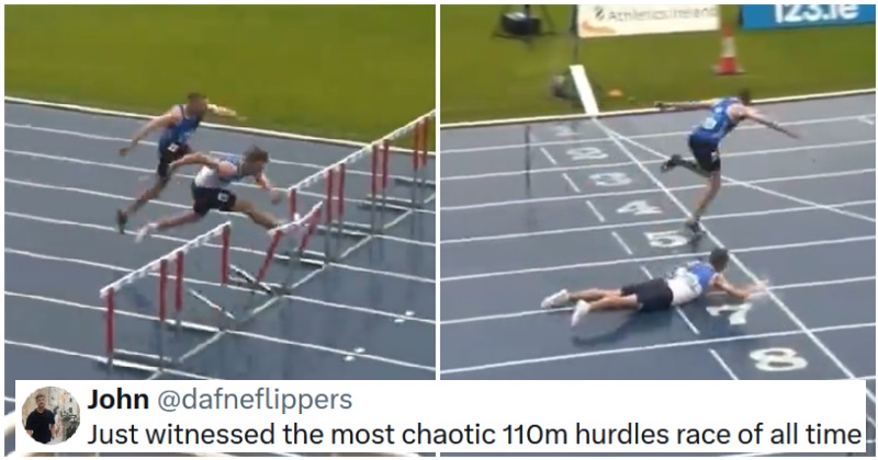 This unmissable rainy 110m men's hurdles final was 10 per cent ...