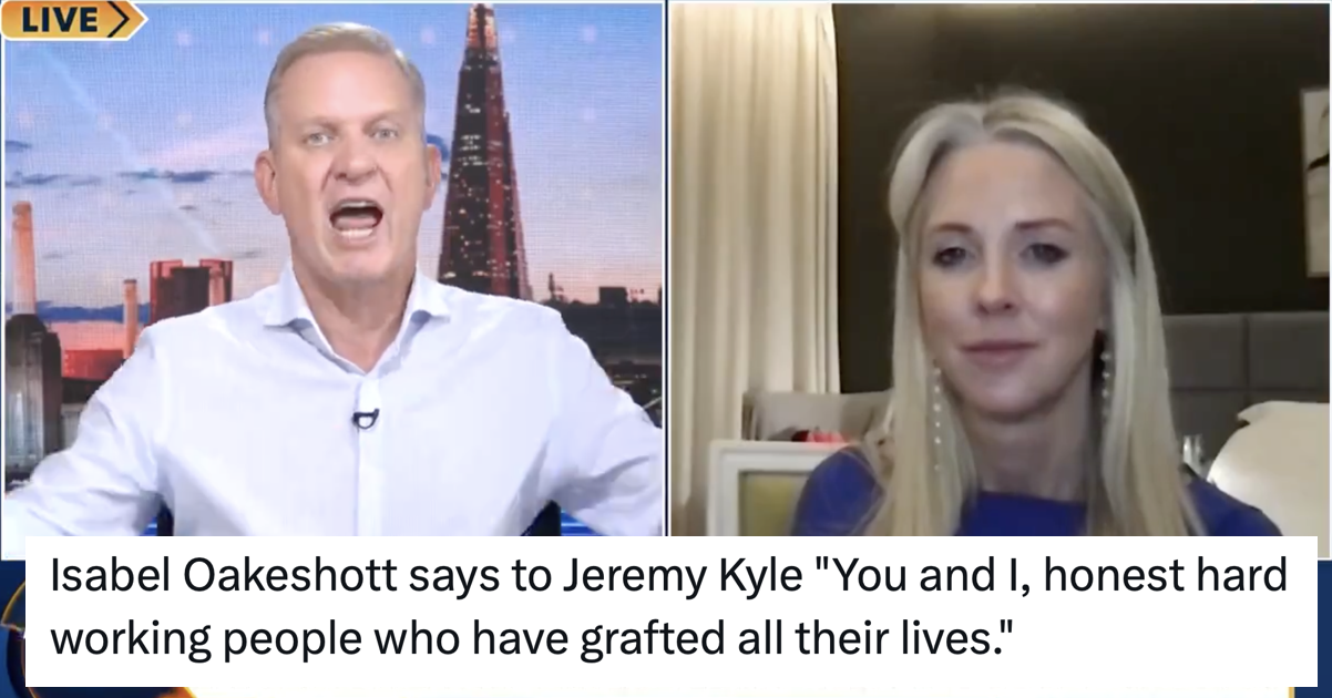 This Talk TV exchange between super hard grafting Isabel Oakeshott and ...