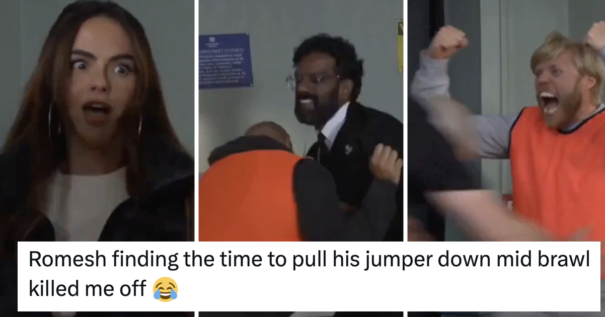 Rob and Romesh turned up in this Hollyoaks prison riot and it might be ...