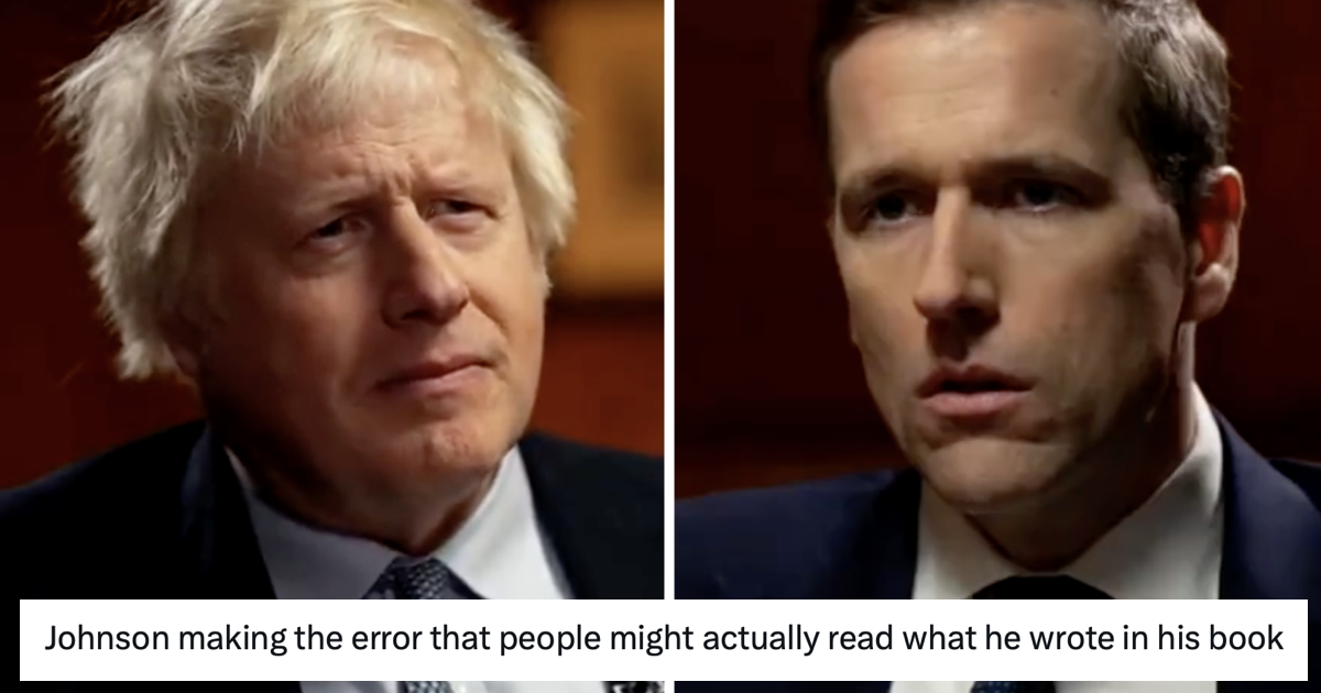 Boris Johnson being owned with his own words - in his own just ...