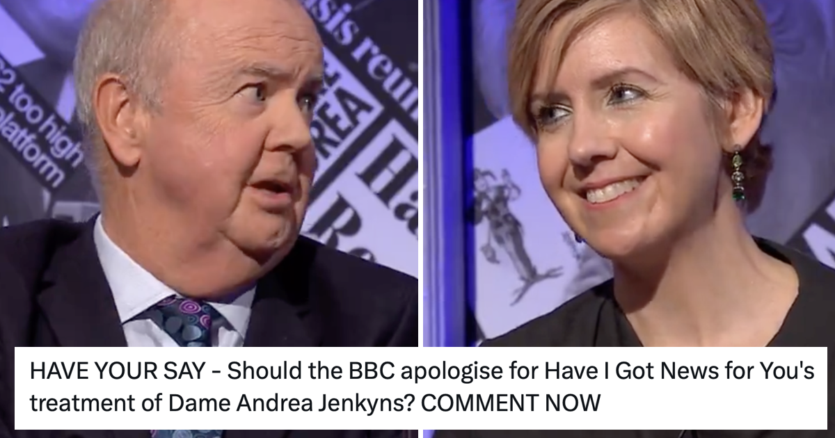 GB News viewers were furious after Ian Hislop mocked Andrea Jenkyns and ...